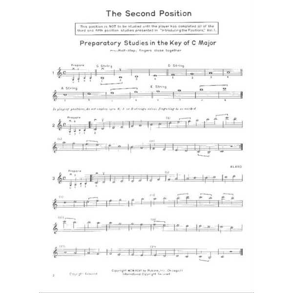 Introducing the Positions for Violin: Volume 2 - Second, Fourth, Sixth ...