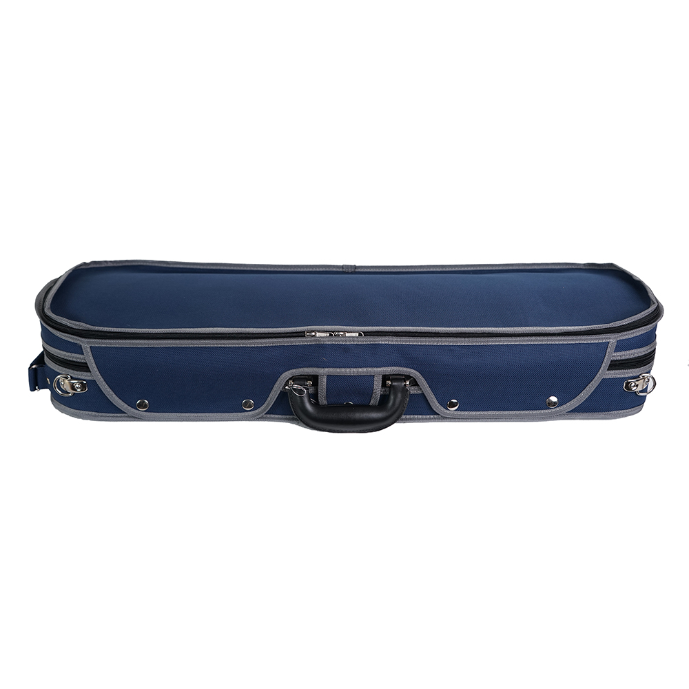Evergreen Workshop Blue Luxury Oblong Wood Shell 4/4 Violin Case | Evergreen Workshop